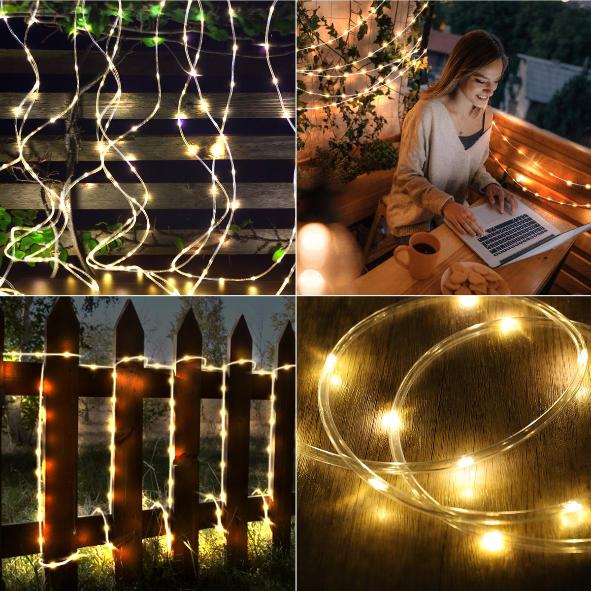 Solar Rope Lights Outdoor 72FT 200 LED | SMY Lighting